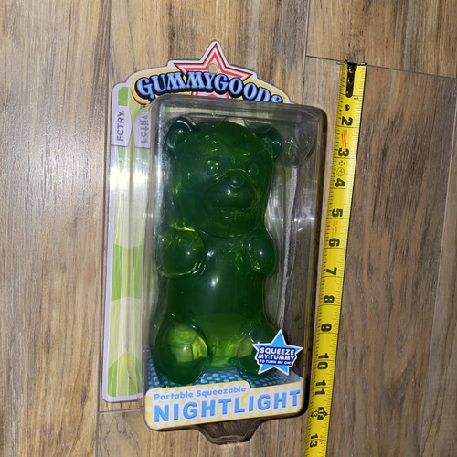 RARE Green GummyGoods Gummy Bear Portable Squeezable Night Light NIB | eBay