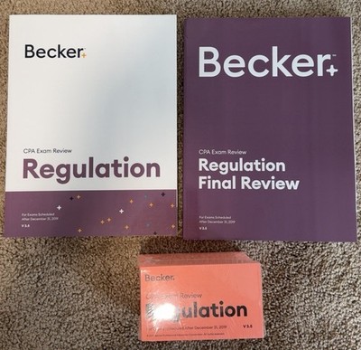 Becker CPA Exam Review V 3.5 Regulation Textbook and Final Review Set ...