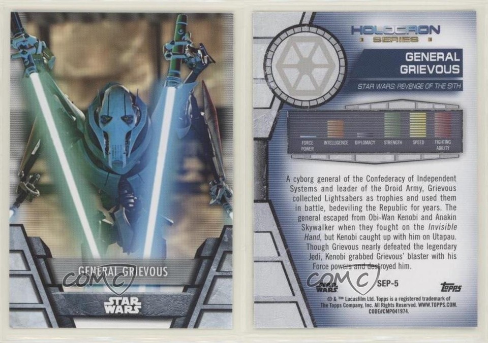 2020 Topps Star Wars Holocron General Grievous #SEP-5 2k3 | eBay