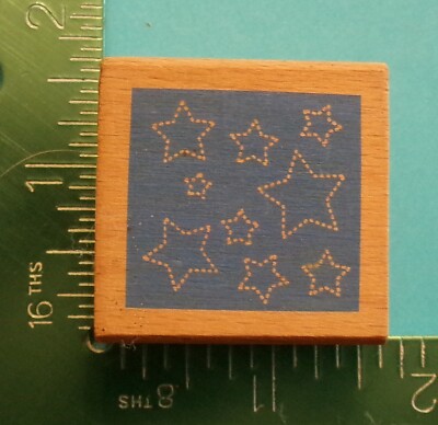 PIN POINT STARS Rubber Stamp by Greenbrier | eBay