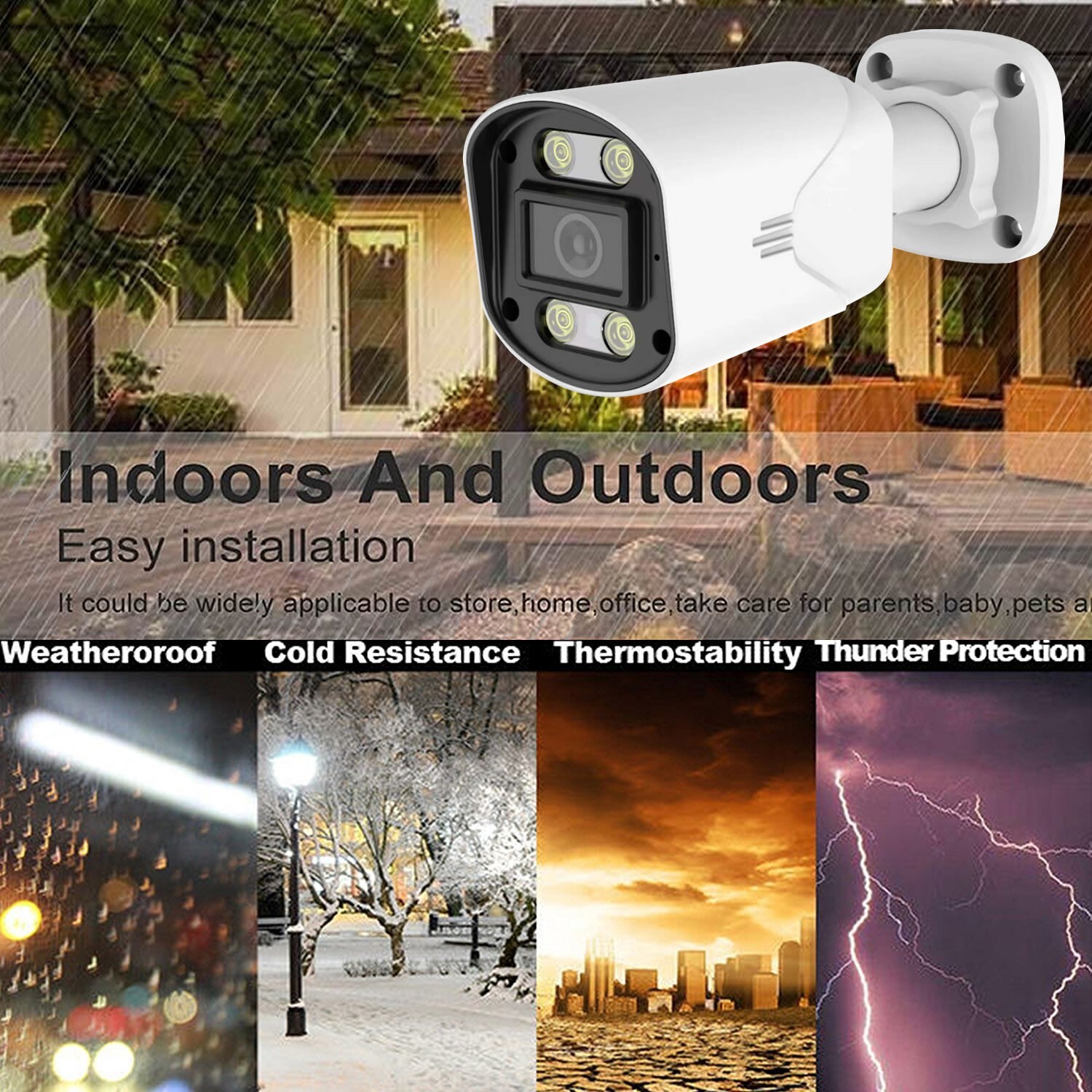 CCTV System 4 Channel DVR Colour HD Camera Home Outdoor Kit 4CH ...