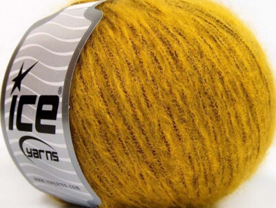 Old Gold Rock Star Metallic 64177 Ice Yarns Fuzzy Wool Bl w Metallic ...