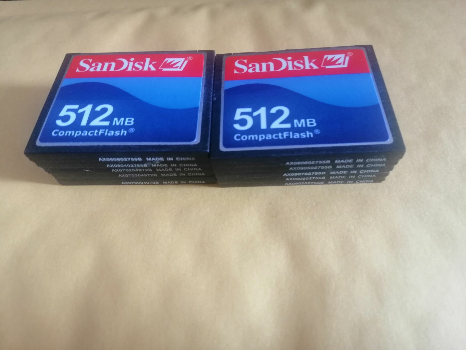 lot of 10 512MB SanDisk CompactFlash CF Memory Card 512MB SDCFB/SDCFJ ...