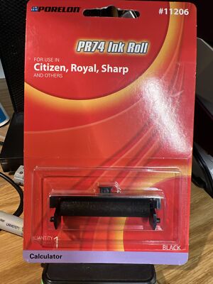 Porelon 11206 PR74 Calculator Ink Roll, 1-Pack, Black / Sharp Citizen ...