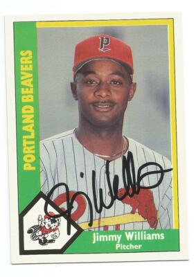 Minnesota Twins JIMMY WILLIAMS autographed 1990 CMC - Portland Beavers ...