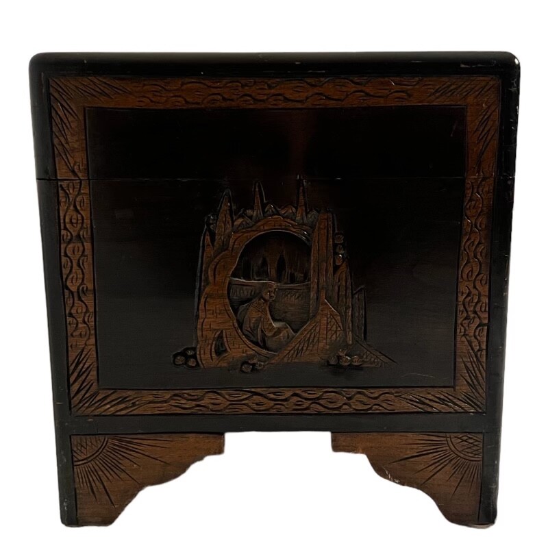 Antique Hand Carved Chinese Cedar Wood Chest | eBay