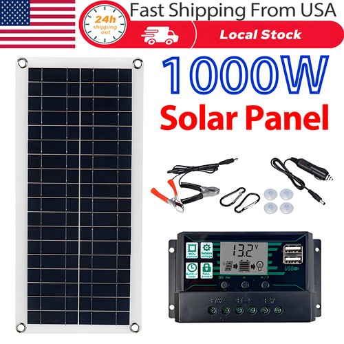 1000W Watt Solar Panel Kits Battery Charge Controller 12V 100A For Home ...