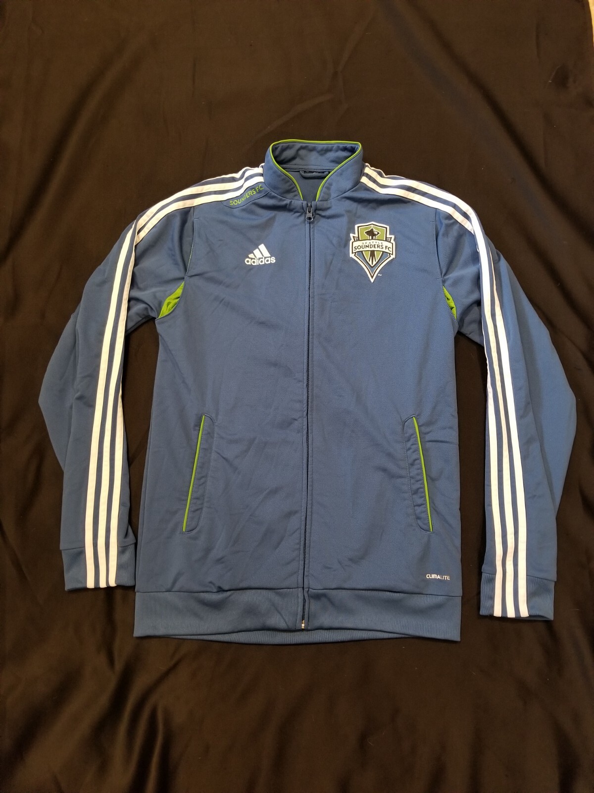 VTG ADIDAS Climalite SEATTLE SOUNDERS FC Training Zip Track Jacket ...
