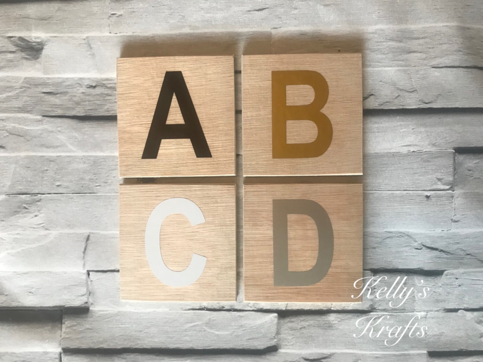 LARGE 3D WOODEN SCRABBLE TILES LETTERS WALL ART FAMILY TREE MIX MATCH ...