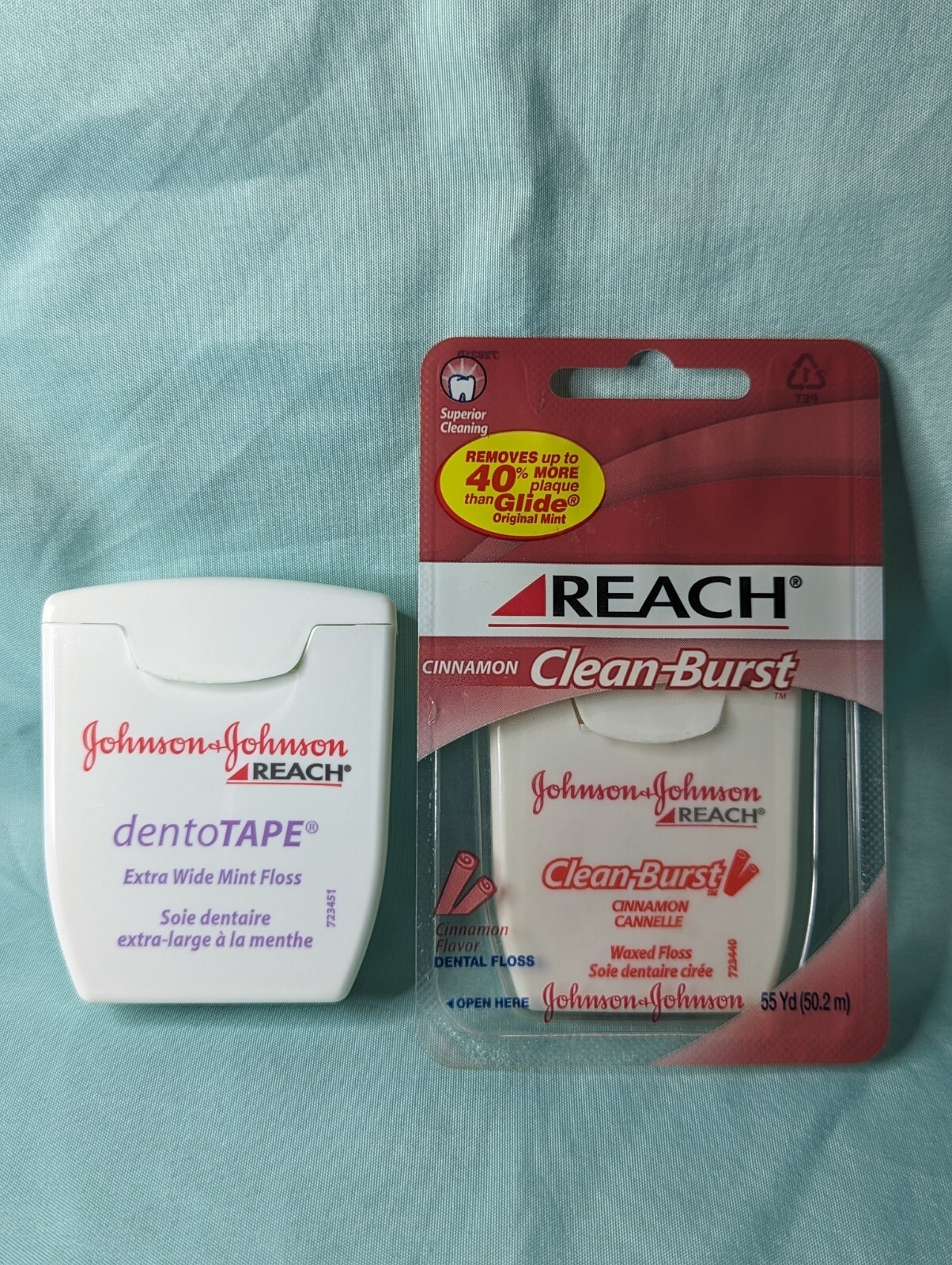 Johnson & Johnson REACH Dental Floss Lot of 2 - Cinnamon Clean Burst ...