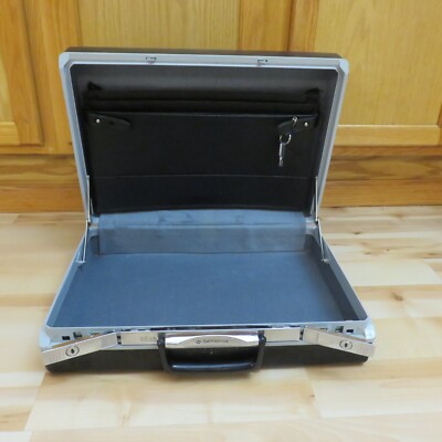 Vtg Samsonite Hard Shell Black Briefcase Attache Case Diplomat 18"x13 ...