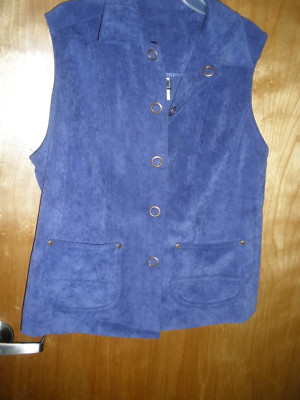 WOMAN'S CORDUROY VEST SOUTHERN LADY MUTED PURPLE SIZE 6 POCKETS | eBay