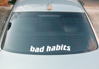 bad habits Sticker Decal Car Anti Social Club Banner Windshield Window ...