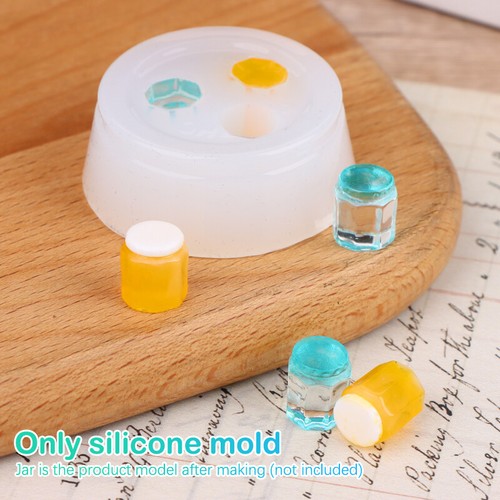 Mini Mold 1:12 Dollhouse Miniature Beverage Can Honey Pot DIY Silicone ...