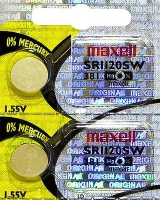 381 MAXELL WATCH BATTERIES (2 piece) SR1120SW SR1120 V381 New ...