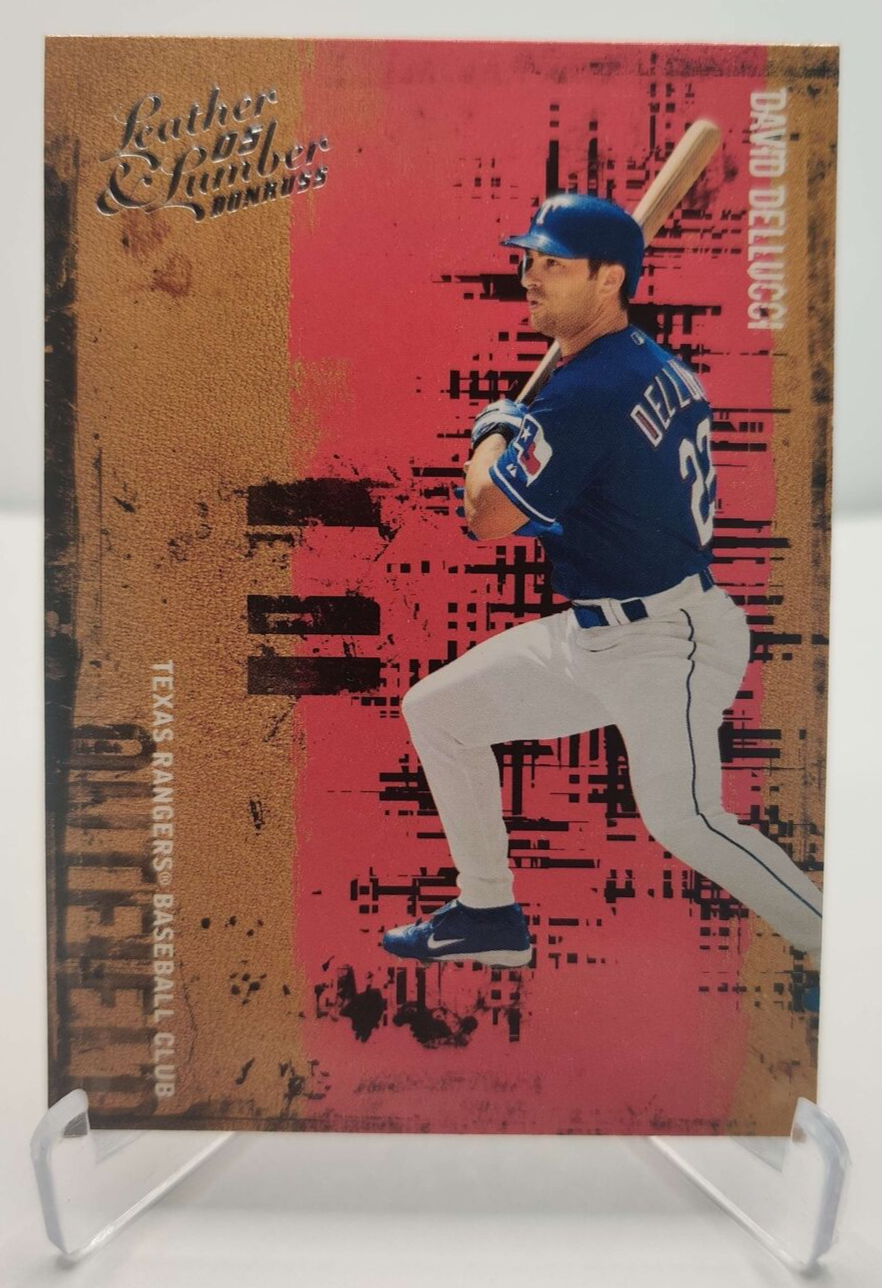 2005 Donruss Leather & Lumber #36 David Dellucci Texas Rangers baseball ...