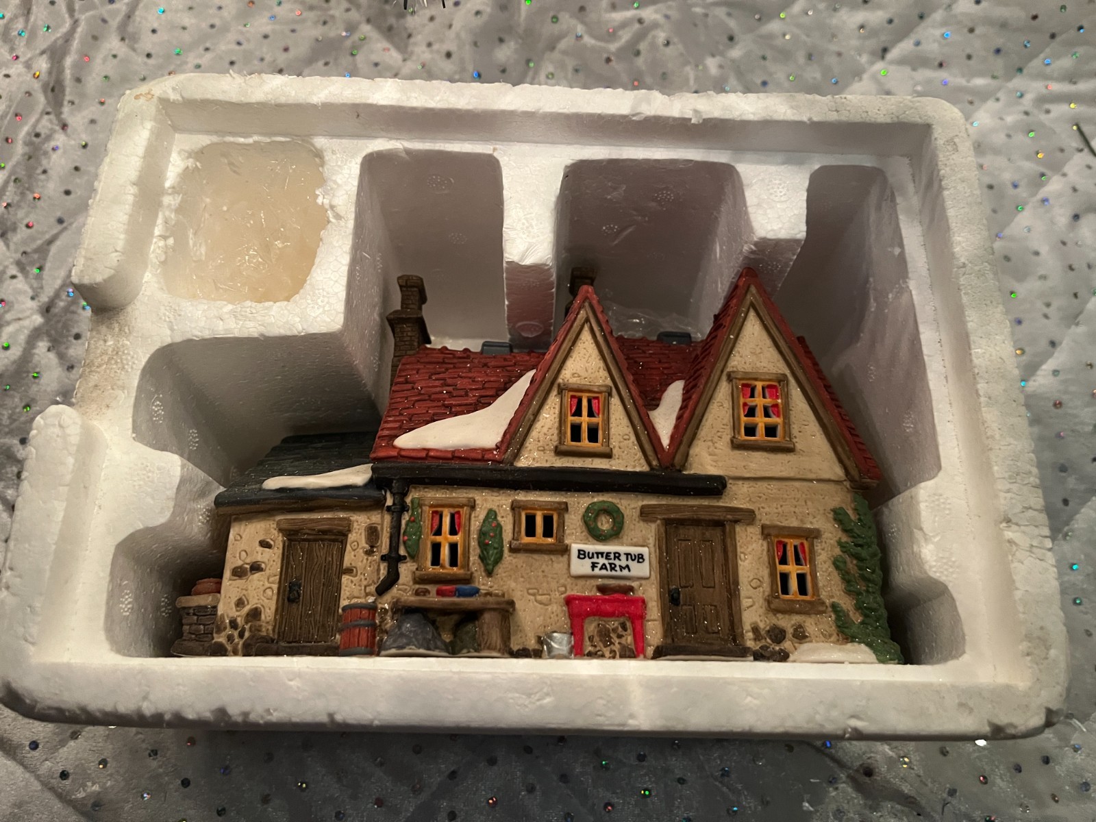 DEPT. 56 PORCELAIN DICKENS VILLAGE BUTTER TUB FARMHOUSE ITEM 58337 ...