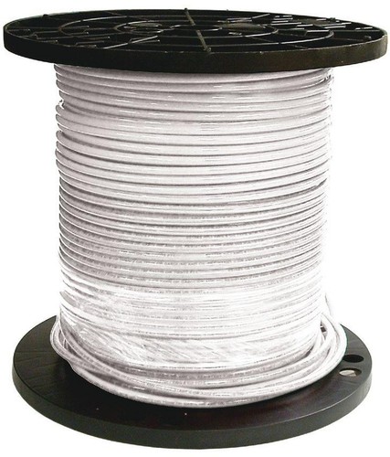 6 AWG THHN Wire 500 foot ft 6 Gauge Stranded White Copper Electrical ...