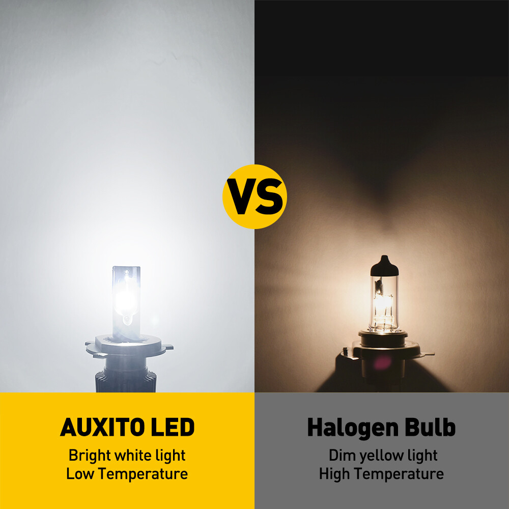 AUXITO 2X H4 9003 3000LM LED Headlight Light Bulb Hi-Low Beam 6000K ...