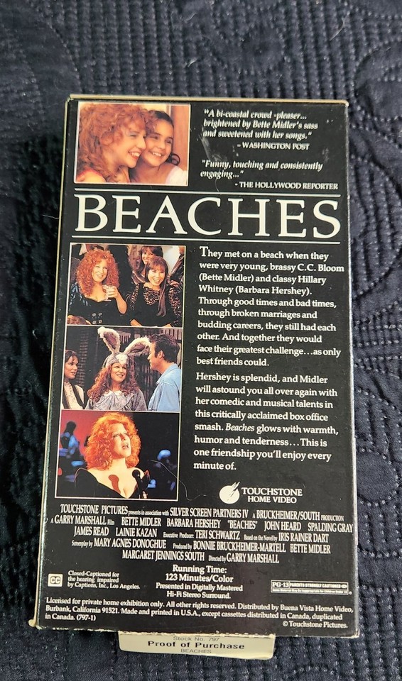 Beaches (VHS, 1996) VCR Tape 12257797039| eBay