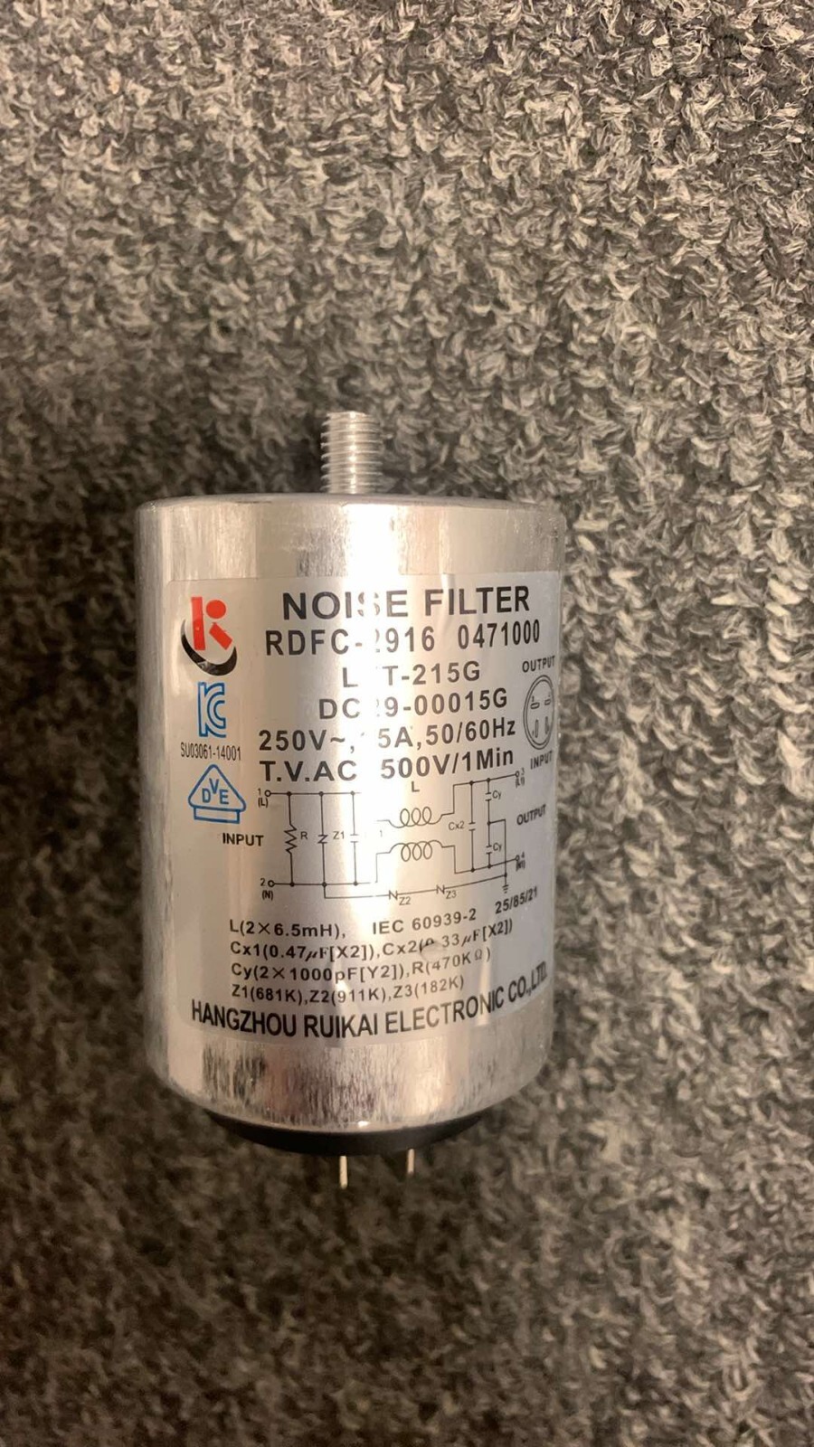 OEM Samsung Washer Noise Filter DC29-00015G for WF45T6000AW | eBay