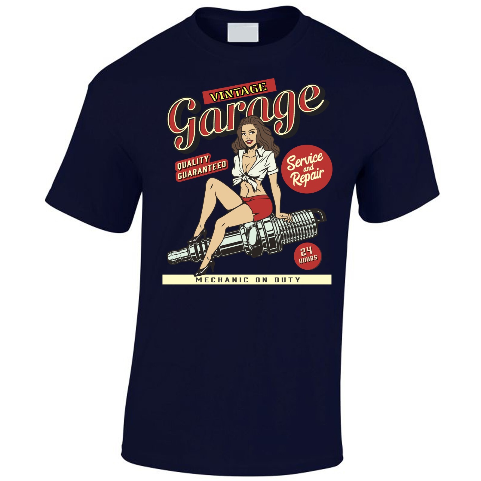 Men's Classic Car T-Shirt Rockabilly Rock And Roll Vintage Garage 50 ...