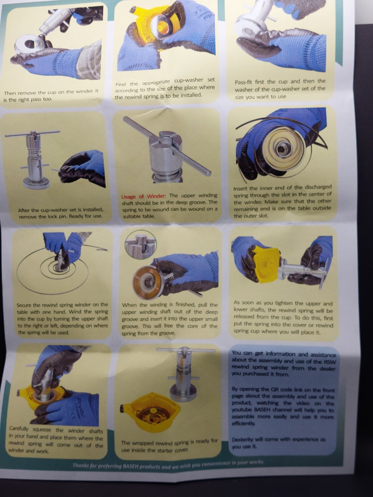 Proffesional Recoil Starter Spring Winder Rewinder Tool Chainsaw Brush ...