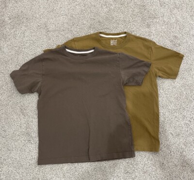 MUJI 2 Pack Bundle - Heavyweight Cotton Tee Shirts Crewneck Men’s ...