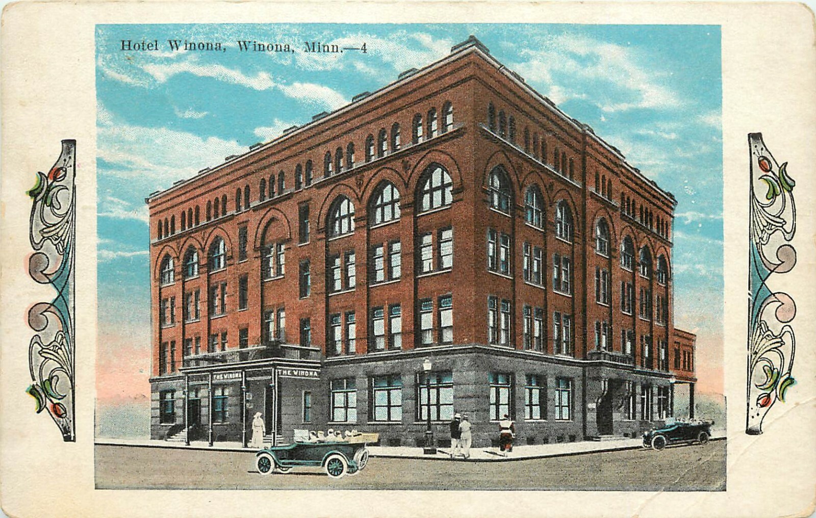 1920s Postcard; Hotel Winona Block View, Winona MI, EC Kropp Co. Posted ...