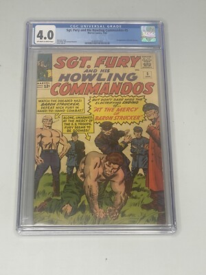 Sgt Fury Howling Commandos 5 CGC 4.0 1st App Baron Strucker 1964-Silver ...