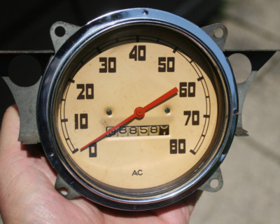 40s 50s GM GMC AC Truck Bus Coach Vintage 80 MPH Speedometer - Creme ...
