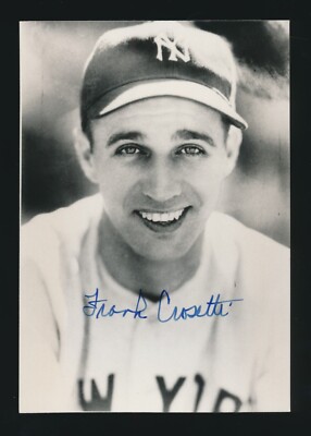 FRANK CROSETTI (New York Yankees) -Autographed 3-1/2" x 5" Photograph ...
