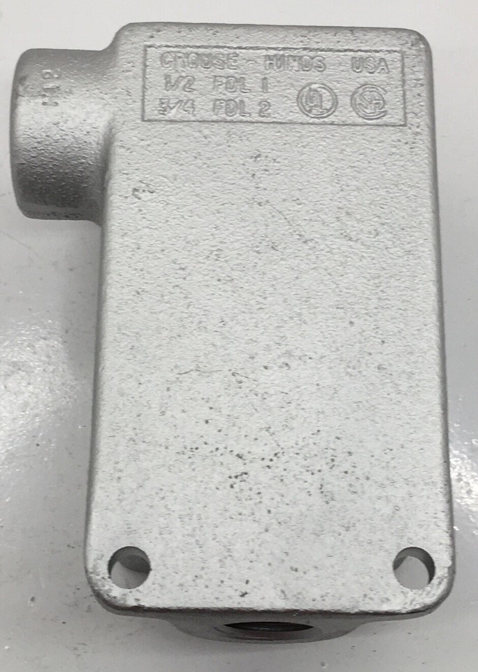 FDL1 CROUSE HINDS 1/2-INCH CAST IRON CONDULET 1-GANG DEVICE BOX WITH | eBay