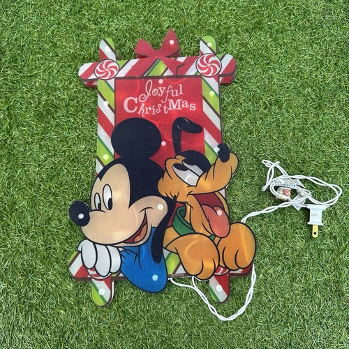 Vintage Disney Mickey & Goofy Christmas lights Lighted Sculpture 15” In ...