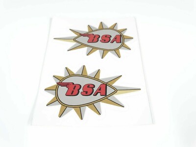 FOR BSA Pear Shape Fuel Petrol Tank Stickers Decals Pair | eBay UK