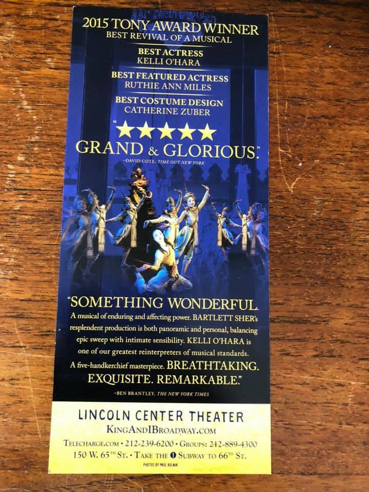 The King and I the musical ad/flyer Broadway with bonus mini ad Kelli O ...