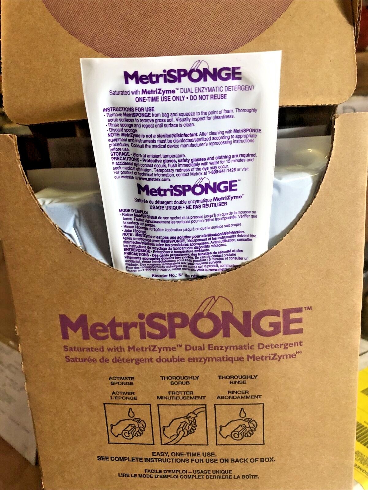 Metrex MetriSponge Sponges 100 Pack Case = 4 Boxes of 25 Each Model 10 ...