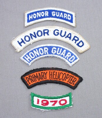 Army HONOR GUARD PRIMARY HELICOPTER "1970" Patch Tab Lot (5 qty) | eBay