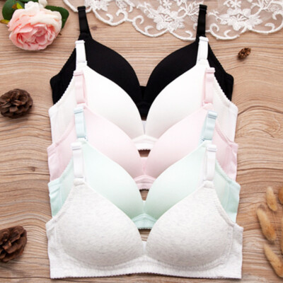 Teenager's Soft Cup Cotton Wireless Training bra Sports bra BH 30-38 ...