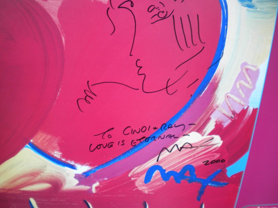 Peter Max Two Hearts as One, Original 2000 Offset Litho, personally signed | eBay