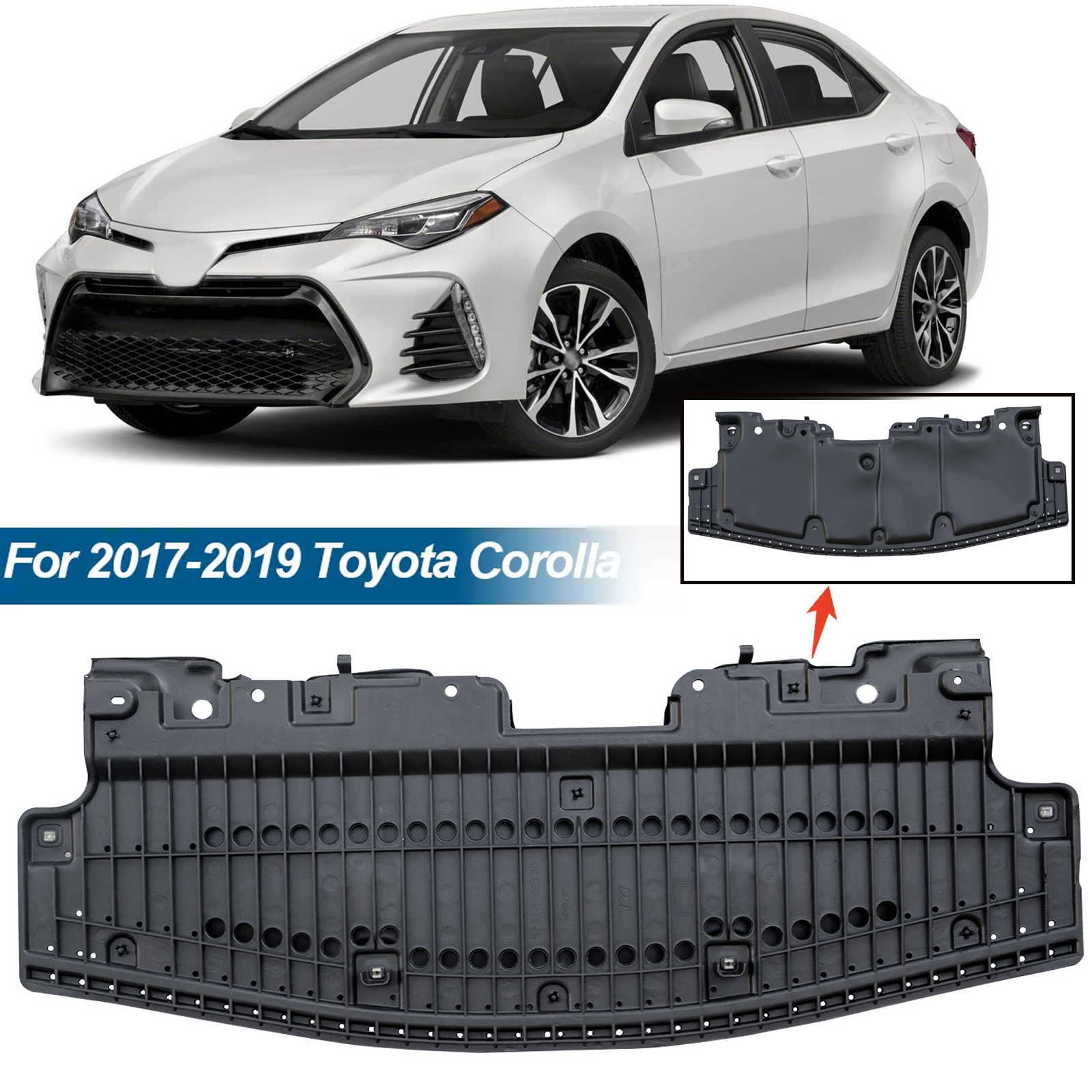 Front Engine Under Cover Splash Shield For 2017-2019 Toyota Corolla ...