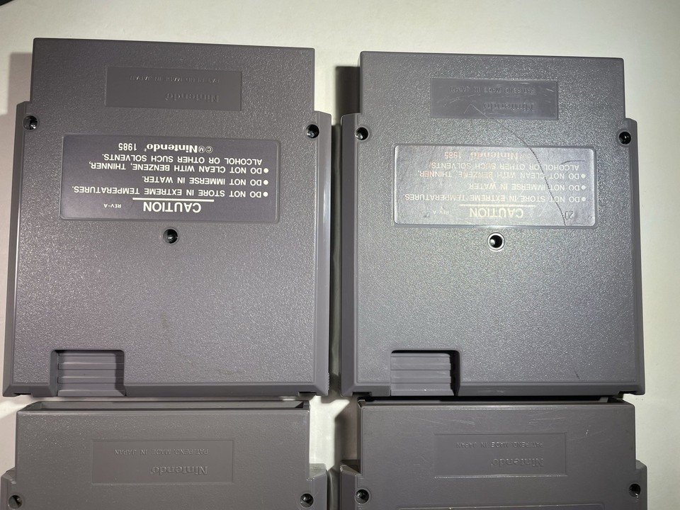 Nintendo NES Game Bundle Lot of 4 Silent Service Karate Kid Wizard ...