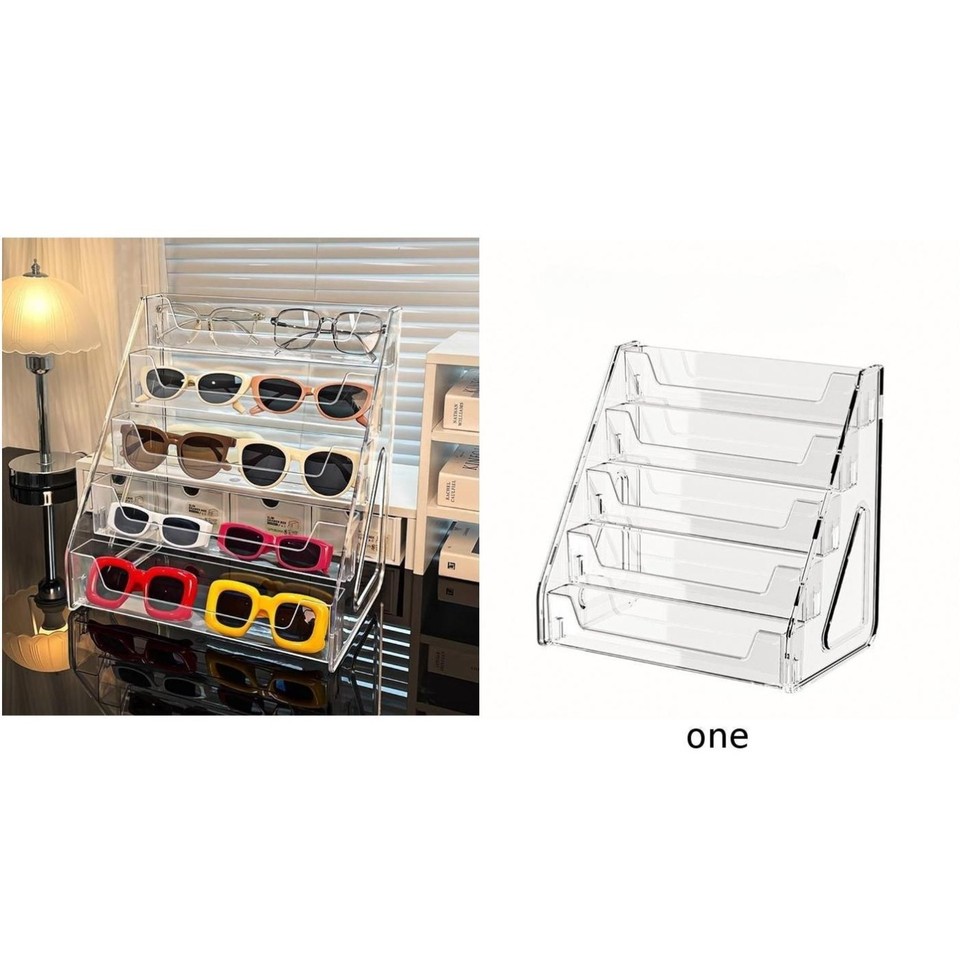 5-Tier Display Stand Clear Acrylic Construction Easy Assembly Design ...