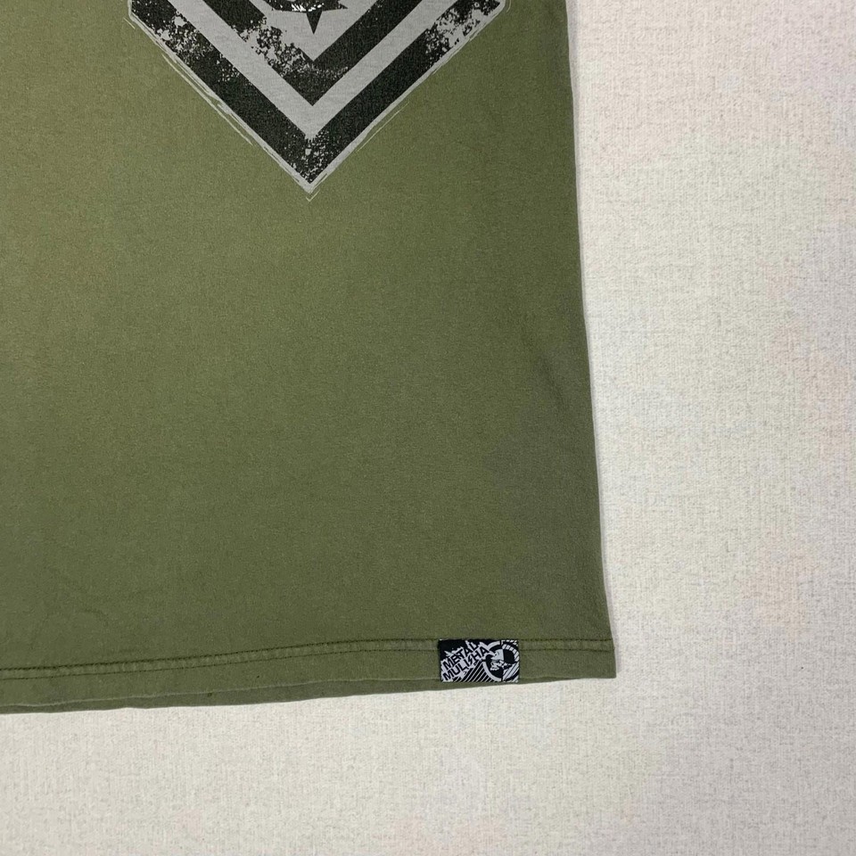 Vintage Metal Mulisha Motocross Big Logo Skull Print Green T-Shirt - XL ...