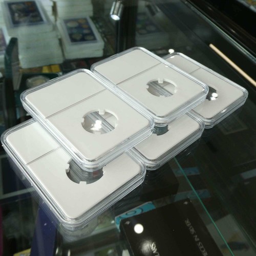 5 x 29mm Coin Slabs Suits 20c & Florin White Insert Clear Display ...