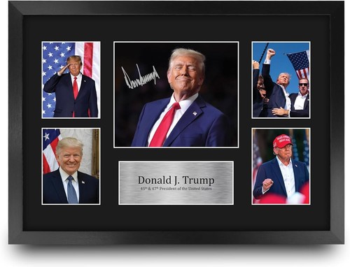 DONALD TRUMP 8.5X11 SIGNED PHOTO AUTOGRAPH 45 47 MAGA PRESIDENT POSTER ...