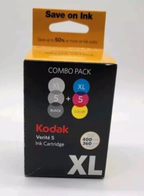 Kodak Verite XL Combo Pack Ink Cartridge Black & Color XL Cartridge ...