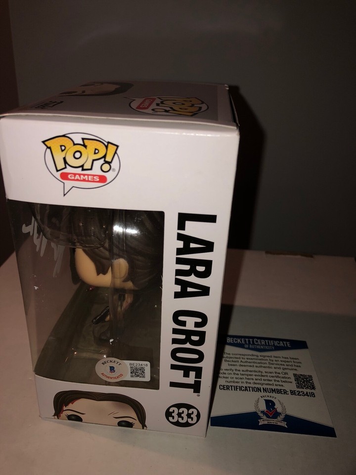 Alicia Vikander Tomb Raider Lara Croft #333 Signed Funko Pop Beckett | eBay