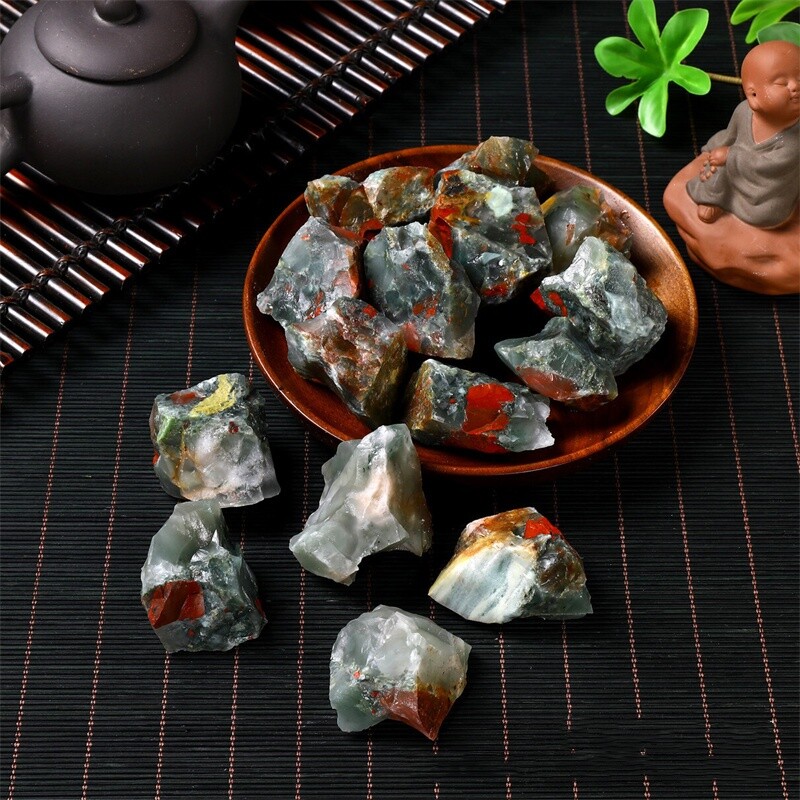 Raw Rough Large Blood stone Quartz Crystal Reiki Mineral Rocks Chunks ...