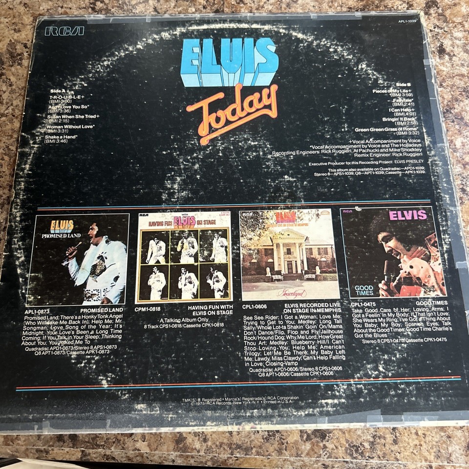Elvis Today Elvis Presley LP APL1-1039 Tan Label First Press (Vinyl ...